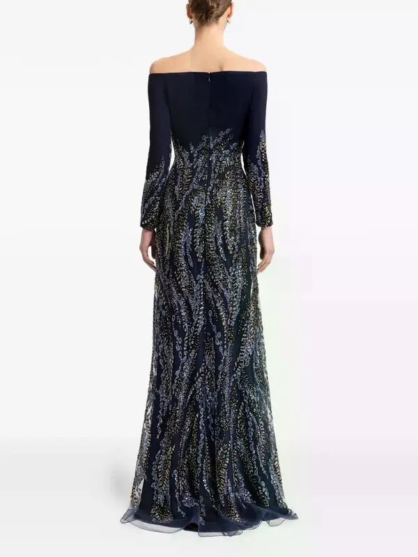 GEMY MAALOUF Beaded Off-shoulder Gown