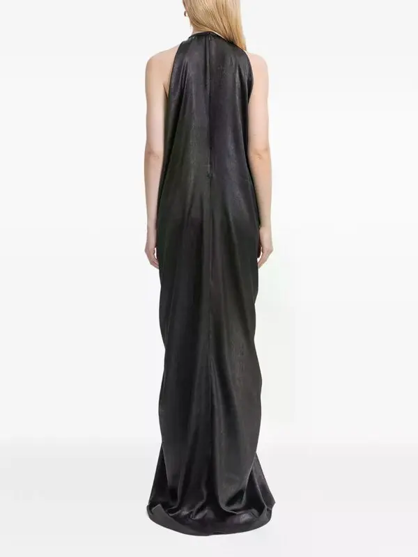 GEMY MAALOUF Embellished-neck Draped Maxi Dress