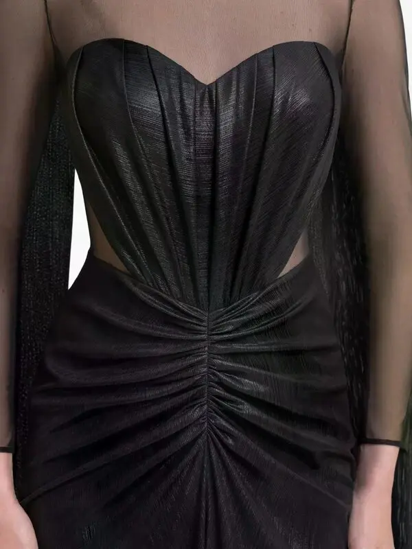 GEMY MAALOUF Cape-overlay Maxi Dress