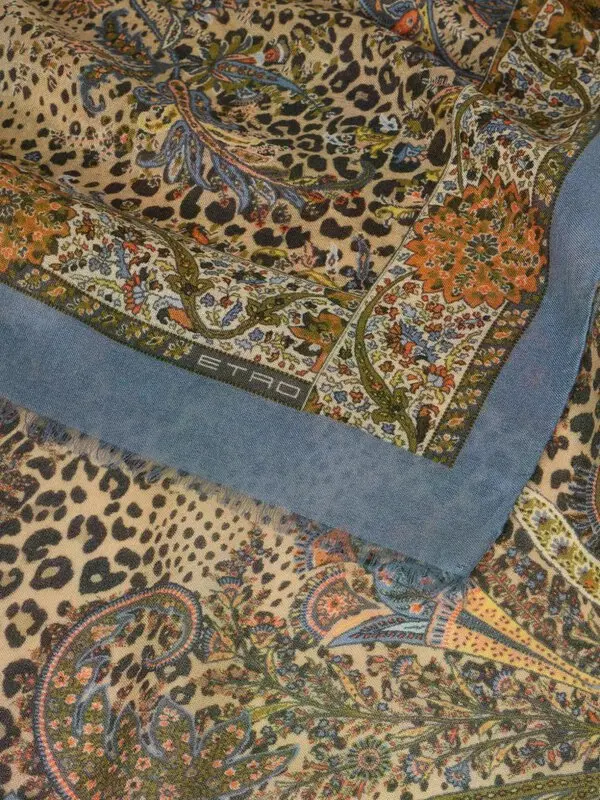 Etro Paisley Animal-motif Scarf