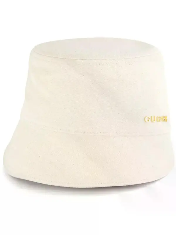 Gucci Logo Bucket Hat - Neutrals