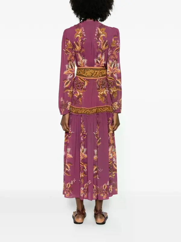 Farm Rio Maxi Delicate Chintz Belted Dress