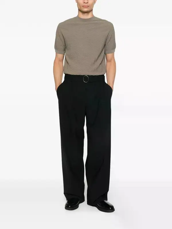 Emporio Armani Pleated Trousers - Black