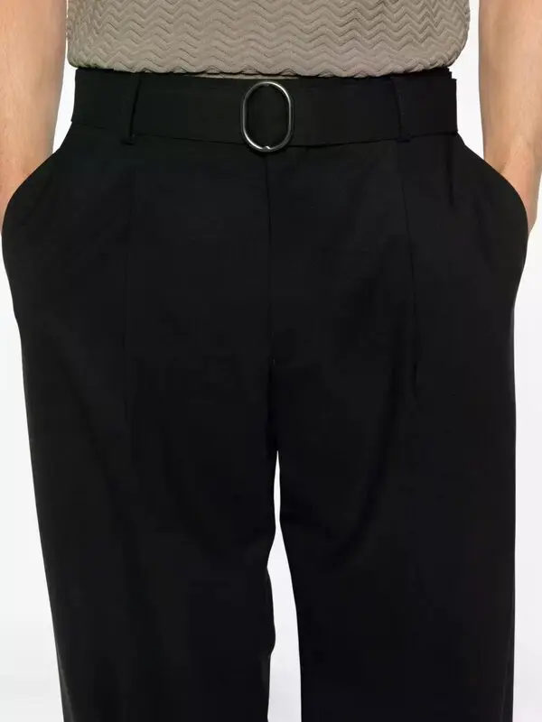 Emporio Armani Pleated Trousers - Black