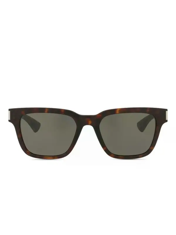 Saint Laurent Tortoiseshell Square Sunglasses - Green