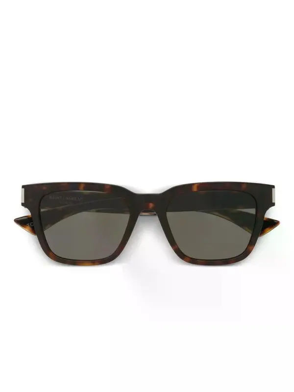 Saint Laurent Tortoiseshell Square Sunglasses