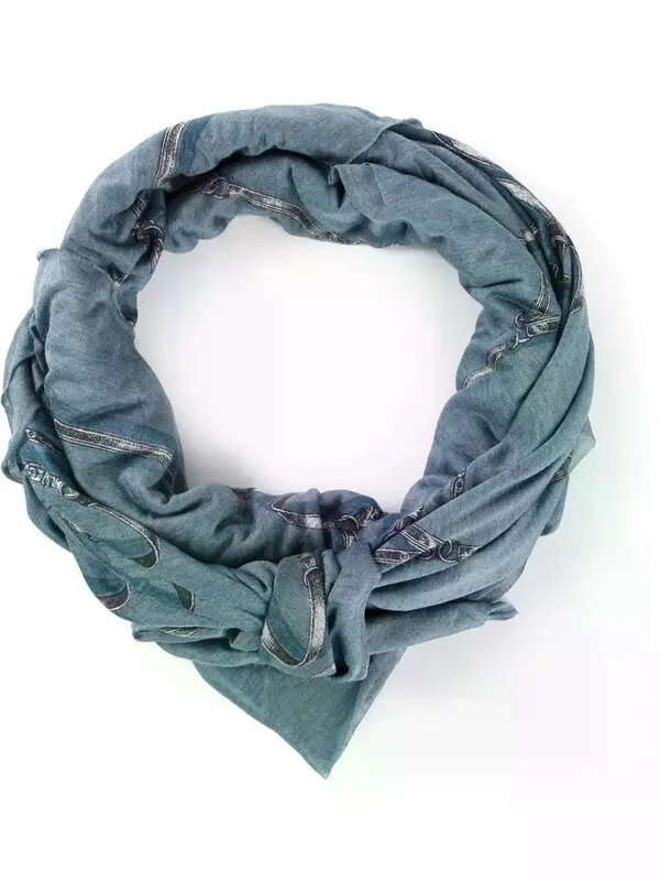 Gucci Printed Scarf - Blue