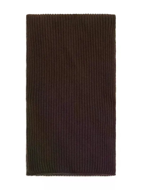 Malo Ribbed Scarf - Brown