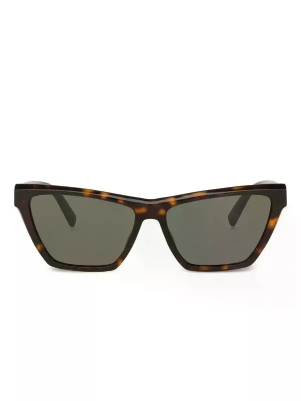 Saint Laurent Geometric Sunglasses - Green