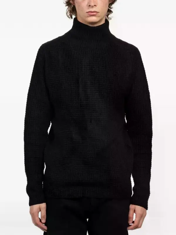 HANNES ROETHER Turtleneck Textured Sweater
