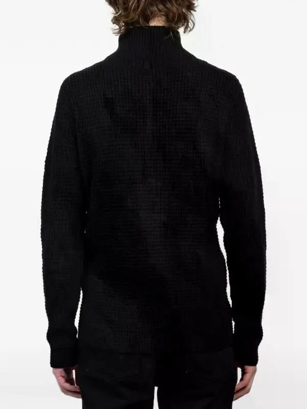 HANNES ROETHER Turtleneck Textured Sweater