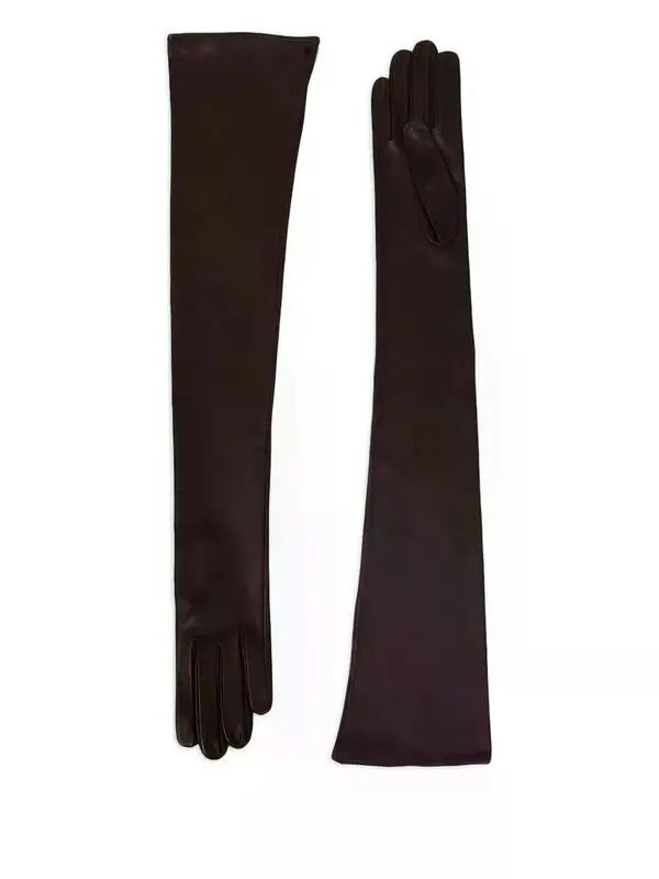 PETAR PETROV Opera Long Gloves - Brown