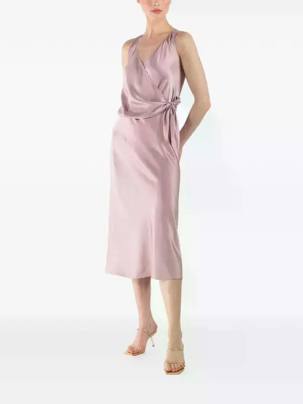 PETER COHEN V-neck Midi Dress - Pink