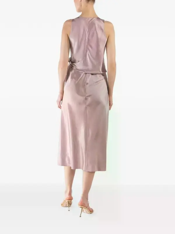 PETER COHEN V-neck Midi Dress - Pink