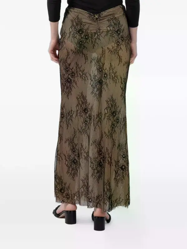 BANANHOT Balena Lace Maxi Straight Skirt