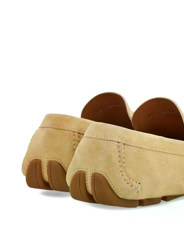 FERRAGAMO Gancini-plaque Loafers - Neutrals