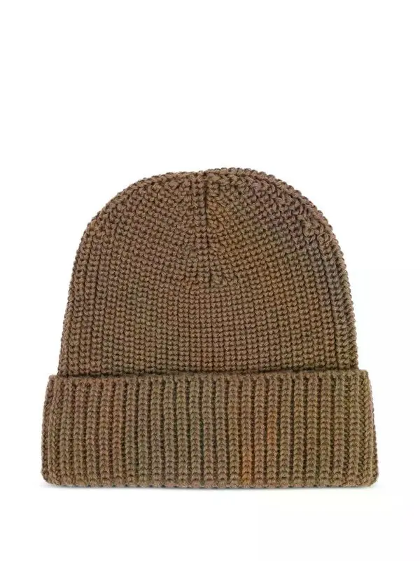 HANNES ROETHER Ribbed Beanie Hat - Brown