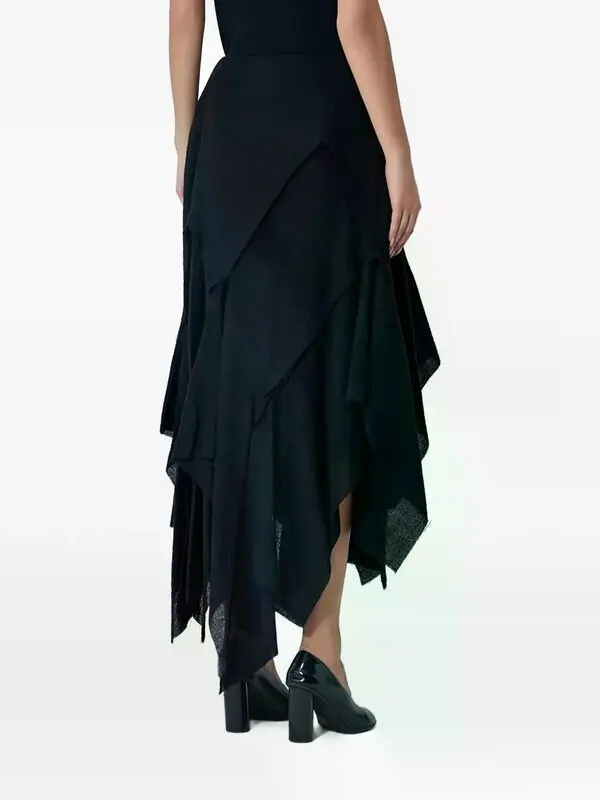 LIMI FEU Gauzed Draped Midi Skirt