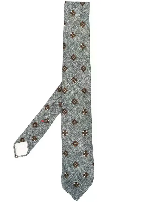 DELL'OGLIO Patterned Silk Tie