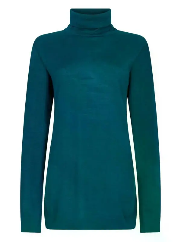 Malo Knitted Turtleneck Sweater - Blue