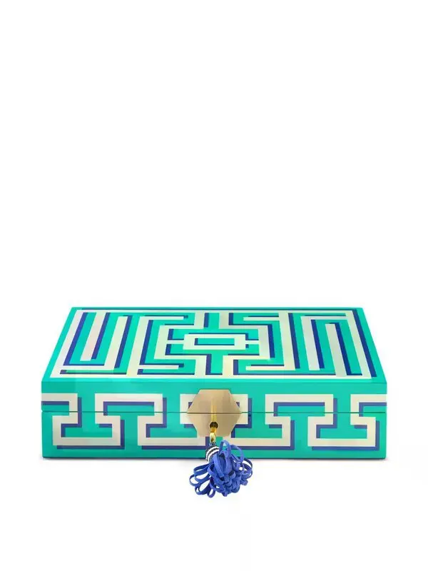 Jonathan Adler Ja Labyrinth Jewellery Box - Green