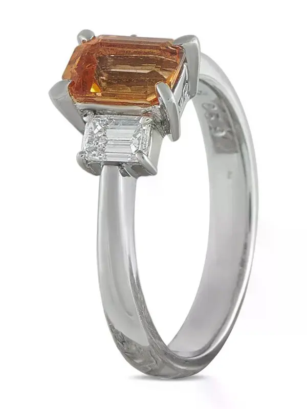 LB EXCLUSIVE Platinum, Diamond And Imperial Topaz Ring - Silver
