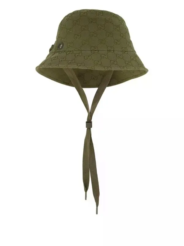 Gucci Gg Canvas Fedora Hat - Green