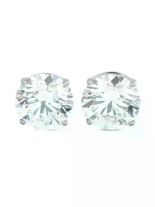 LB EXCLUSIVE Diamond Stud Earrings - Silver