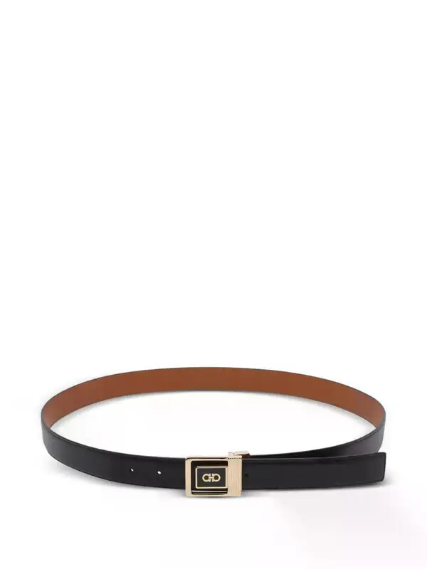 FERRAGAMO Logo Reversible Belt - Black