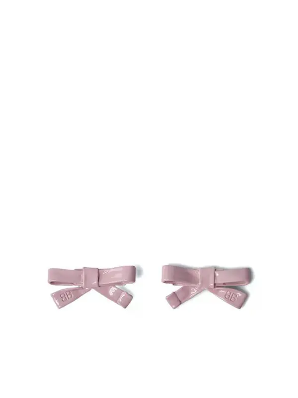 Balenciaga Bow-motif Earrings - Pink