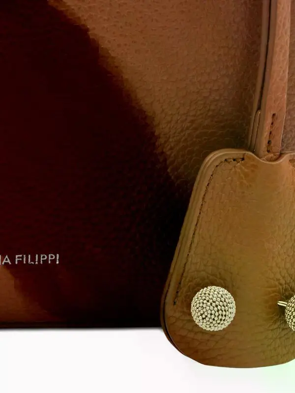 Fabiana Filippi Pebbled Leather Tote Bag - Brown