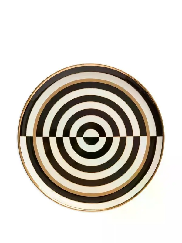 Jonathan Adler Round-shape Decorative Tray - Black