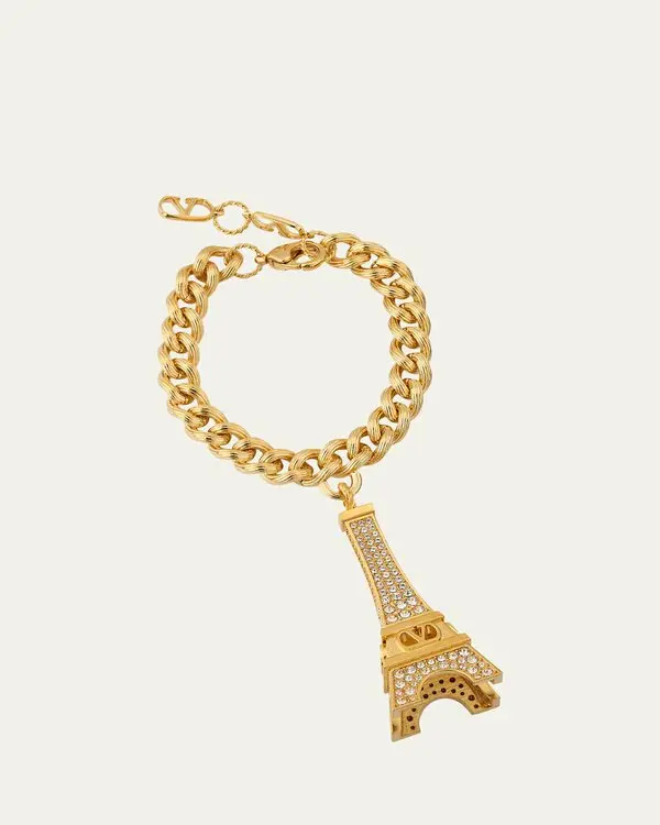 Valentino Garavani Chez Eiffel Tower Charm Bracelet - Gold