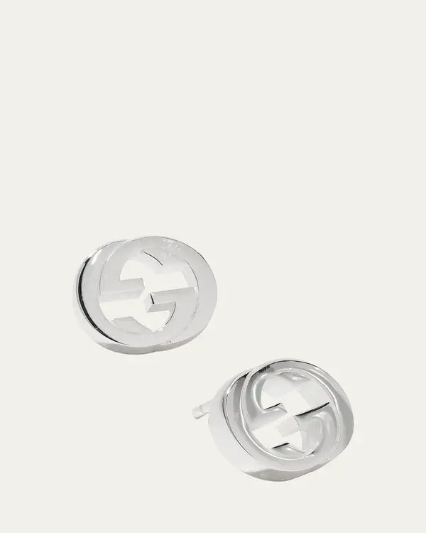 Gucci Interlocking G Stud Earrings - Silver