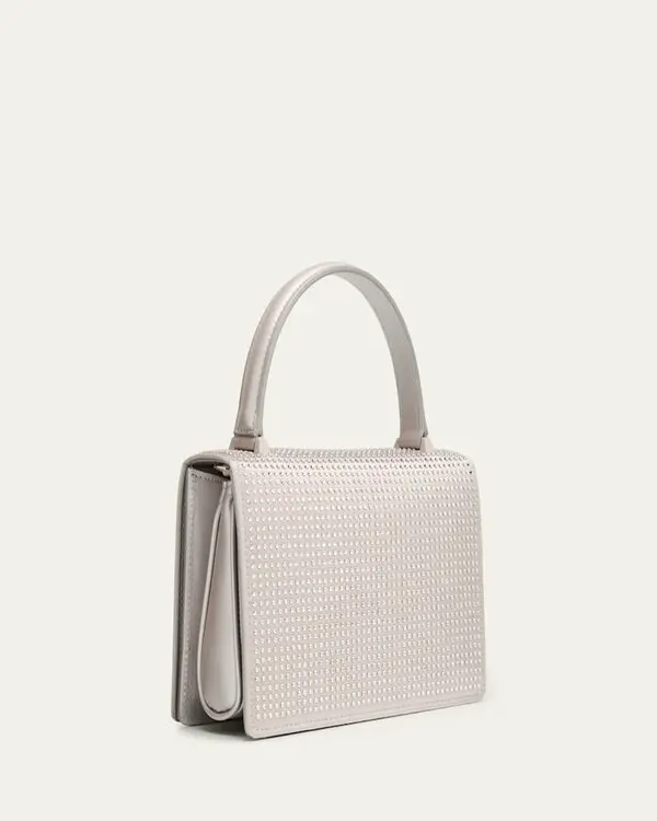 Akris Alice Mini Rhinestone Top-handle Bag