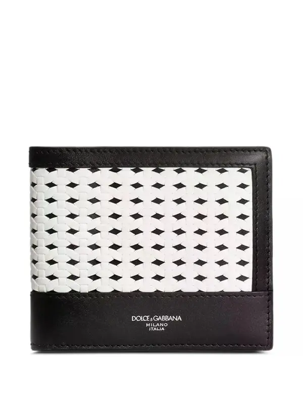 Dolce & Gabbana Bi-fold Woven Wallet - Black