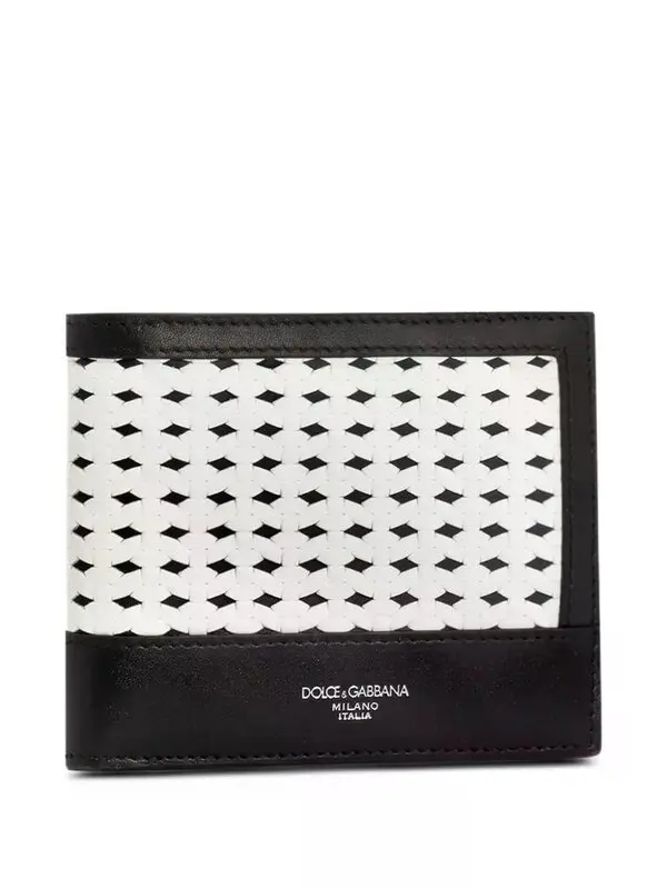 Dolce & Gabbana Bi-fold Woven Wallet - Black