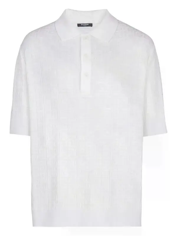 Balmain Pb-monogram Polo Shirt - White