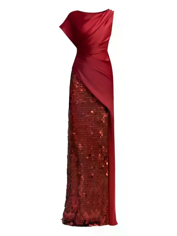 GEMY MAALOUF Sequined Draped Gown