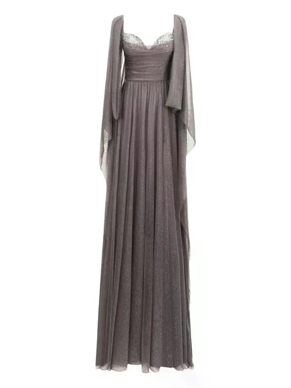 GEMY MAALOUF Sweetheart-neck Gown - Grey