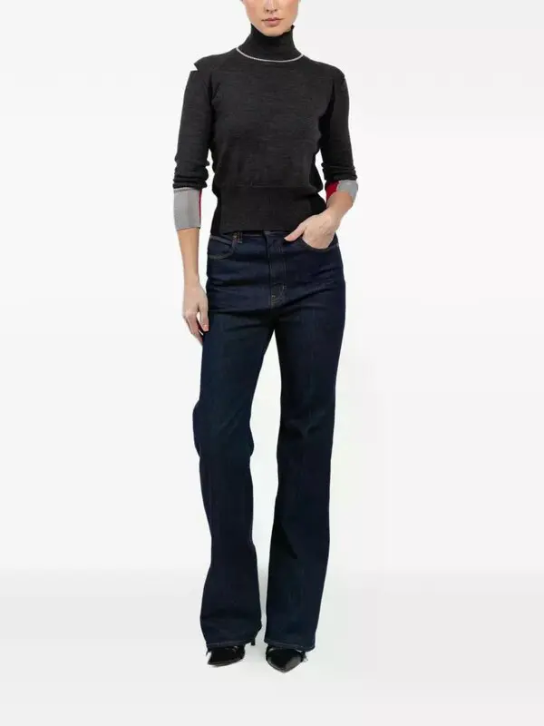 SHIRO SAKAI Roll-neck Colourblock Top