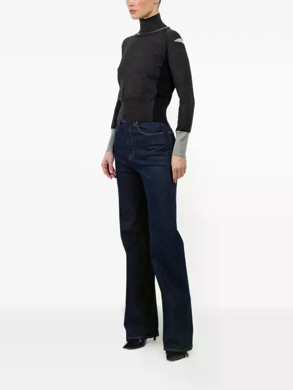 SHIRO SAKAI Roll-neck Colourblock Top