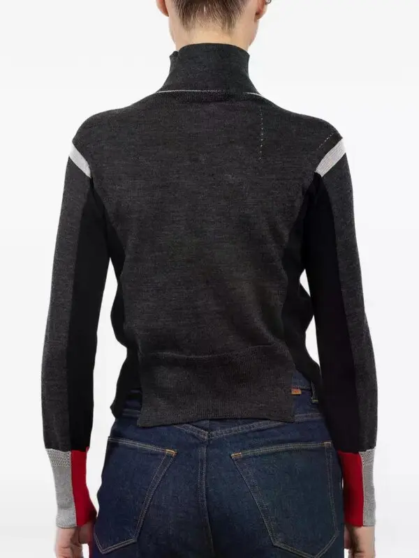 SHIRO SAKAI Roll-neck Colourblock Top