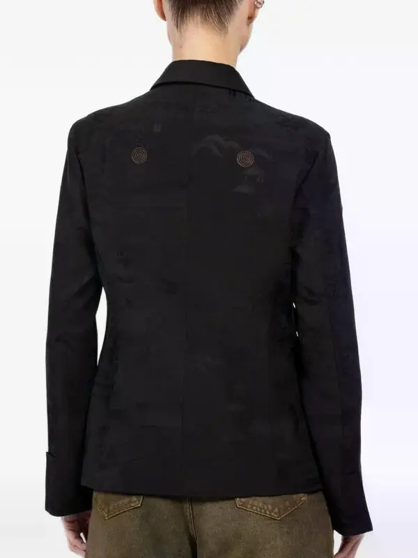 IBRIGU Double-breasted Button Blazer