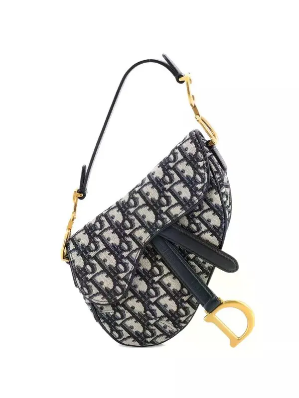 Dior Saddle Handbag Oblique Canvas Mini Shoulder Bag - Blue