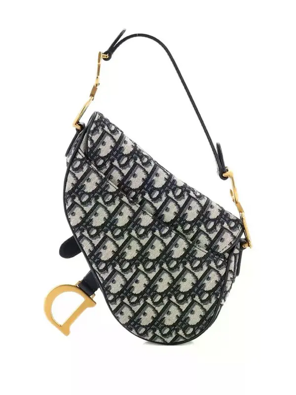 Dior Saddle Handbag Oblique Canvas Mini Shoulder Bag - Blue