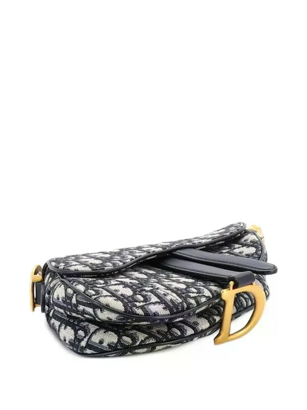 Dior Saddle Handbag Oblique Canvas Mini Shoulder Bag - Blue