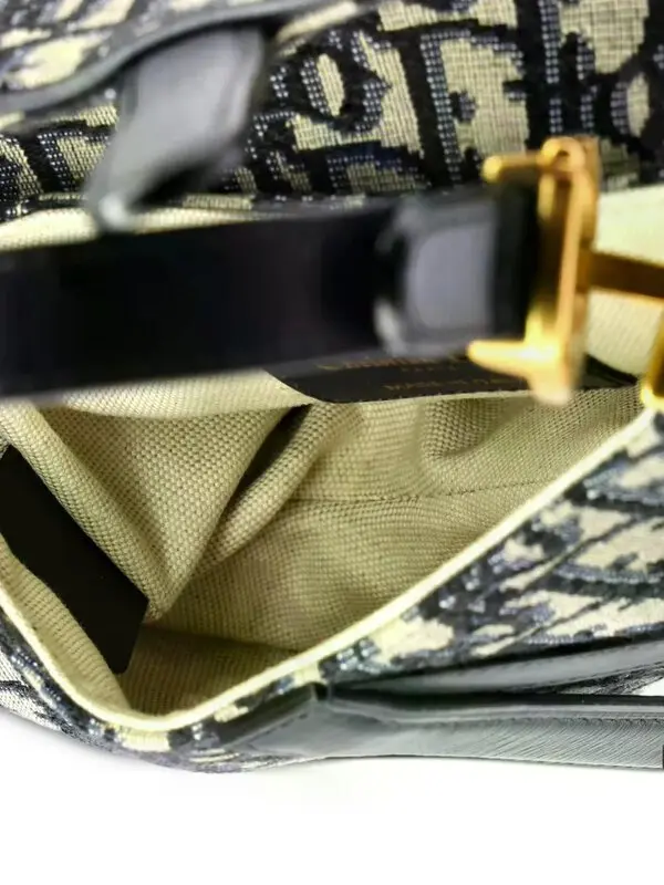 Dior Saddle Handbag Oblique Canvas Mini Shoulder Bag - Blue