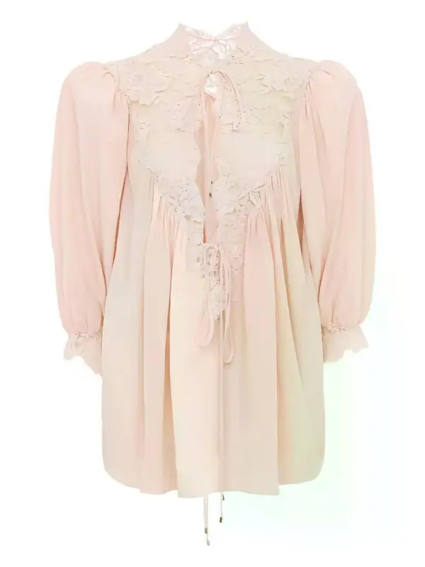 Chloé Lace-detail Blouse - Neutrals