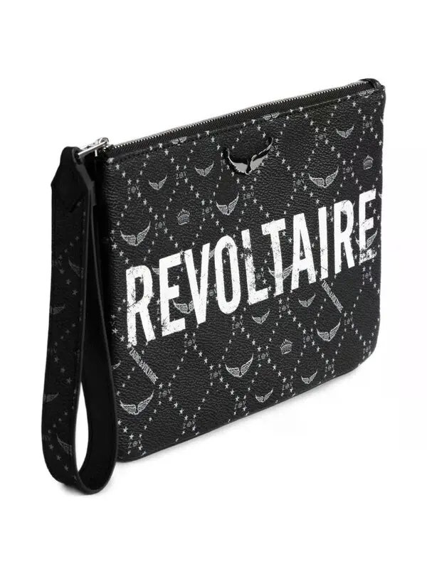Zadig&Voltaire Z Revoltiare Wallet With All-over Graphic Print - Black